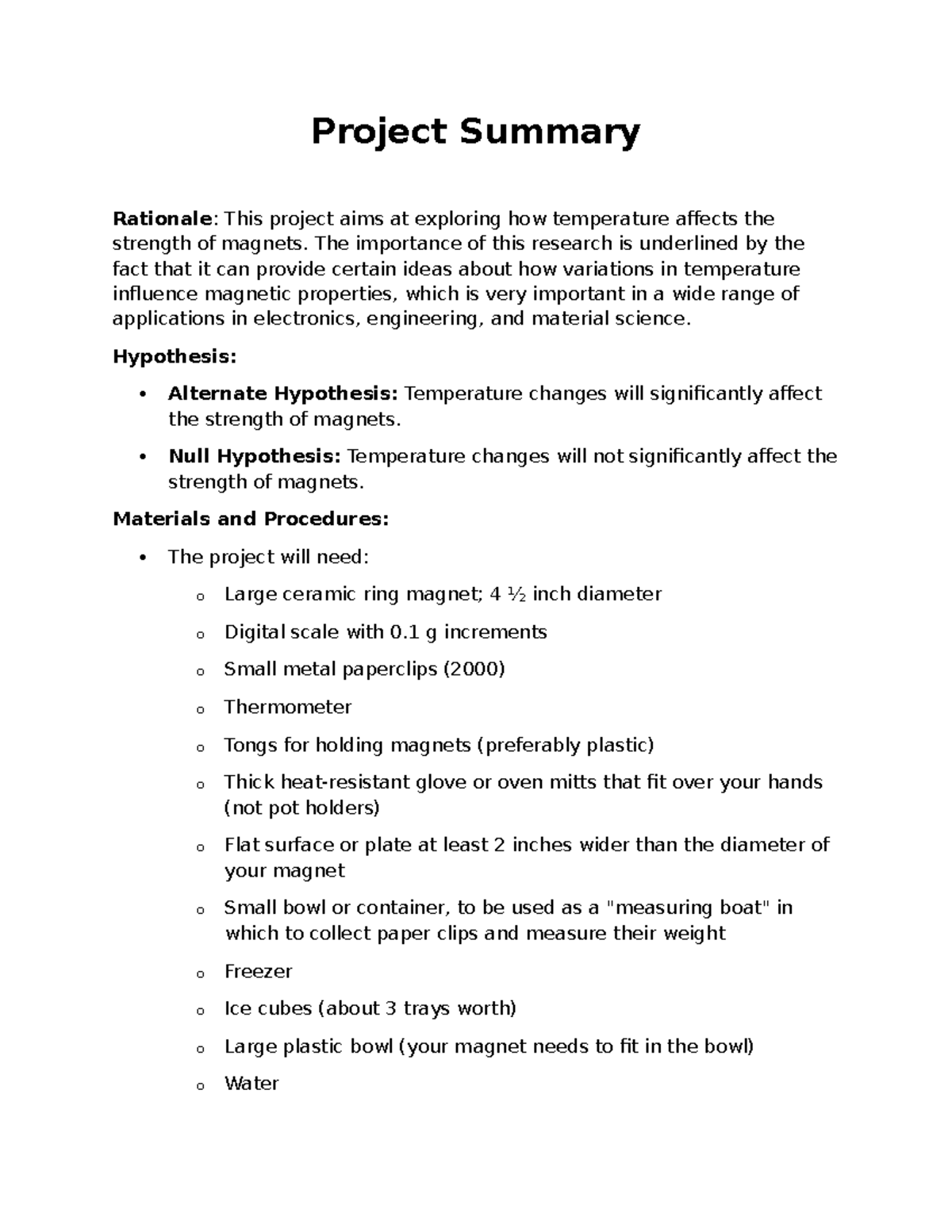 Research Project(Complete) - Project Summary Rationale: This project ...