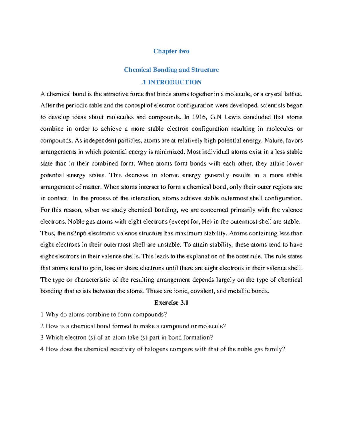 Chemical Bonding: Unit 2 Overview and Key Concepts - Studocu