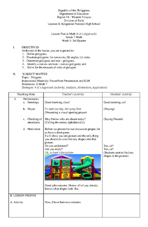 Grade 9 Circulatory and Respiratory System - LESSON PLAN IN SCIENCE 9 ...