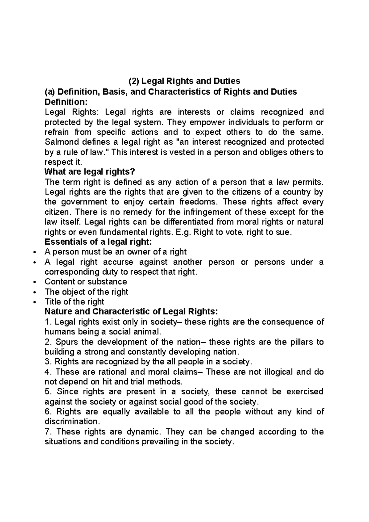 Legal Rights and Duties: Definitions, Characteristics, and ...