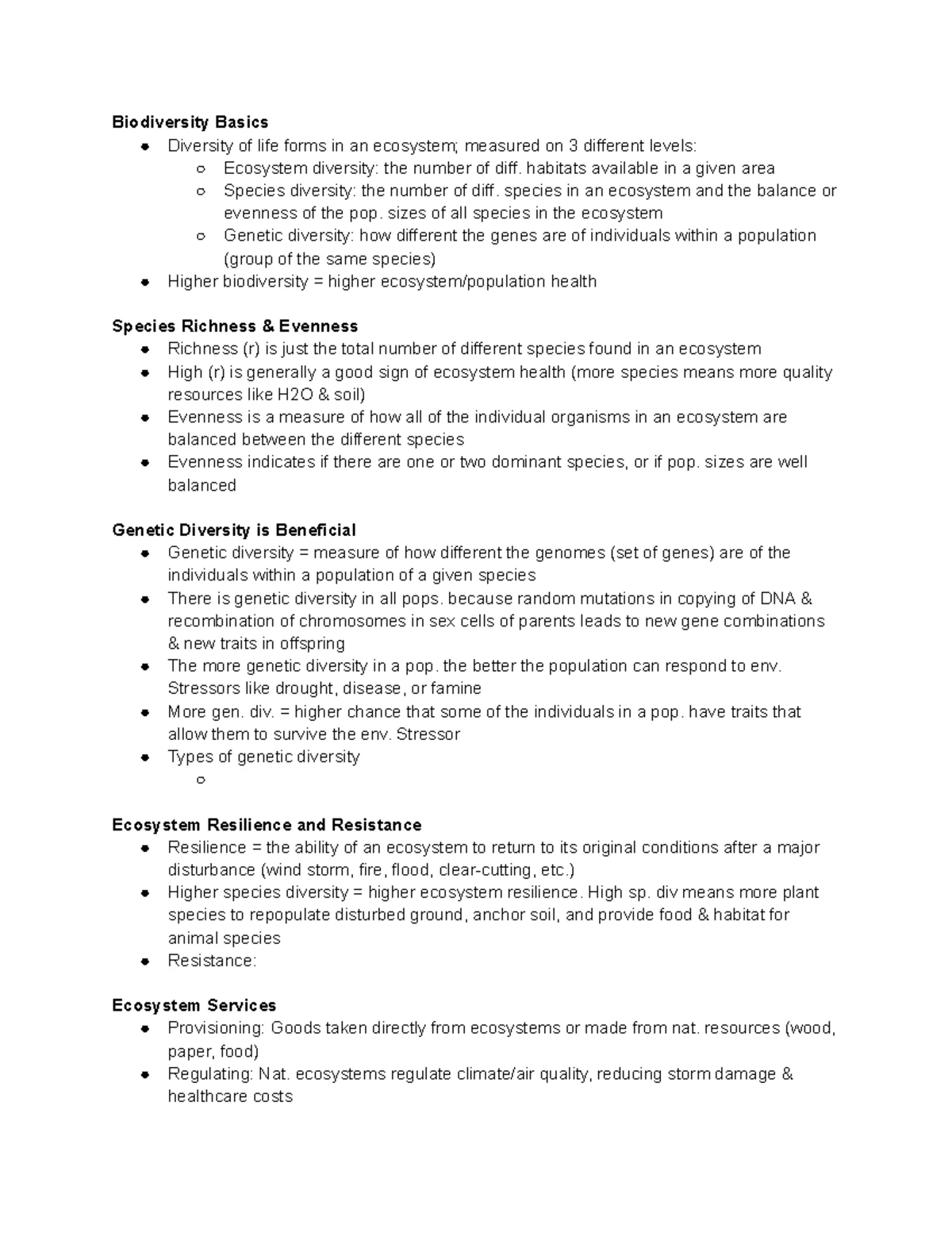 APES Unit 0 Study Guide: Introduction to Environmental Science Concepts ...
