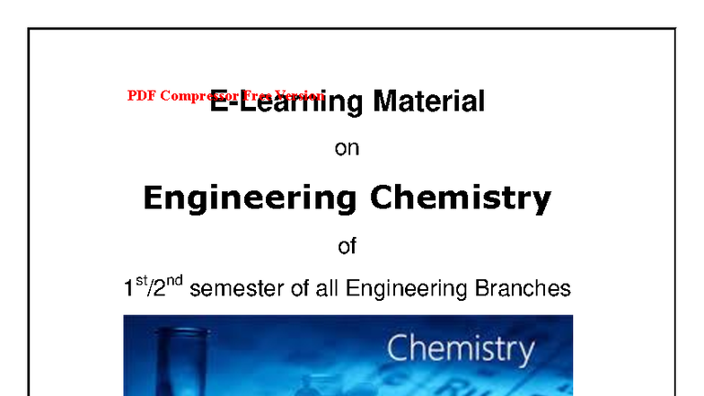 Engineering Chemistry (1st Semester) Study Material PDF - Studocu