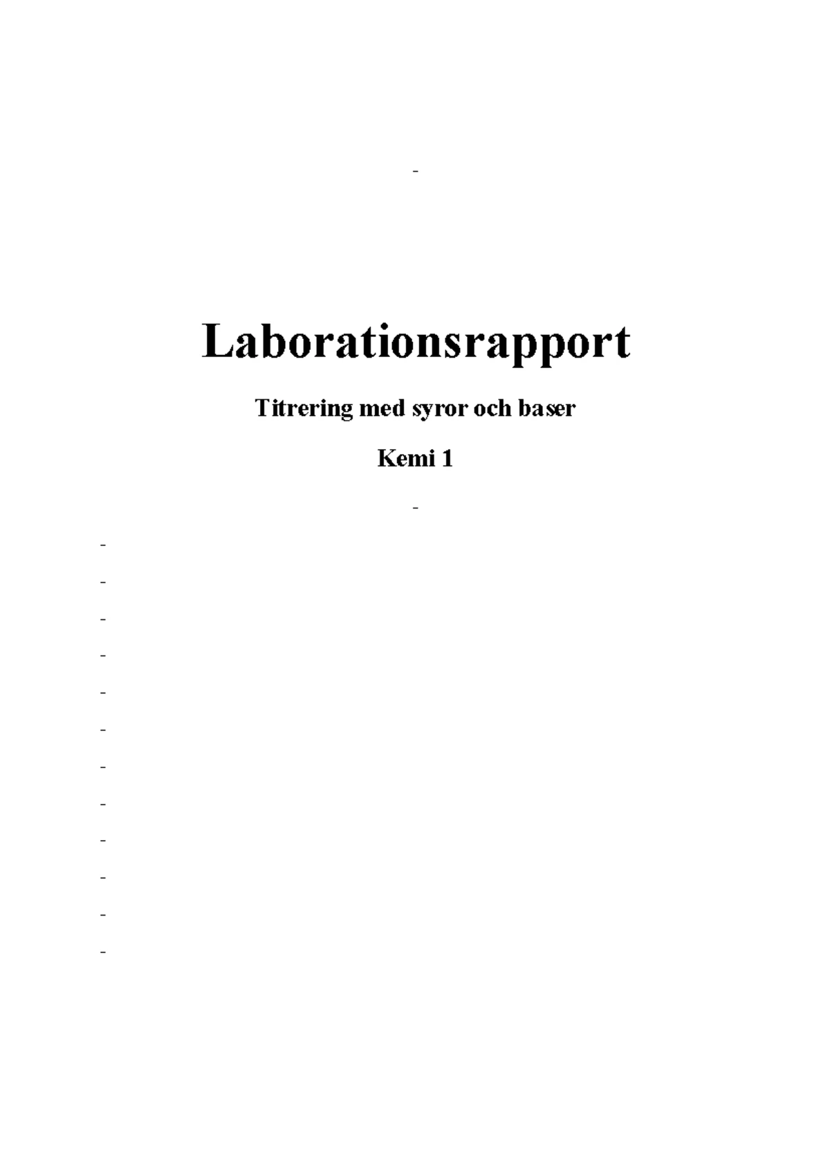 Kemi 1: Redoxreaktioner och Reaktionsformler - Sammanfattning och ...
