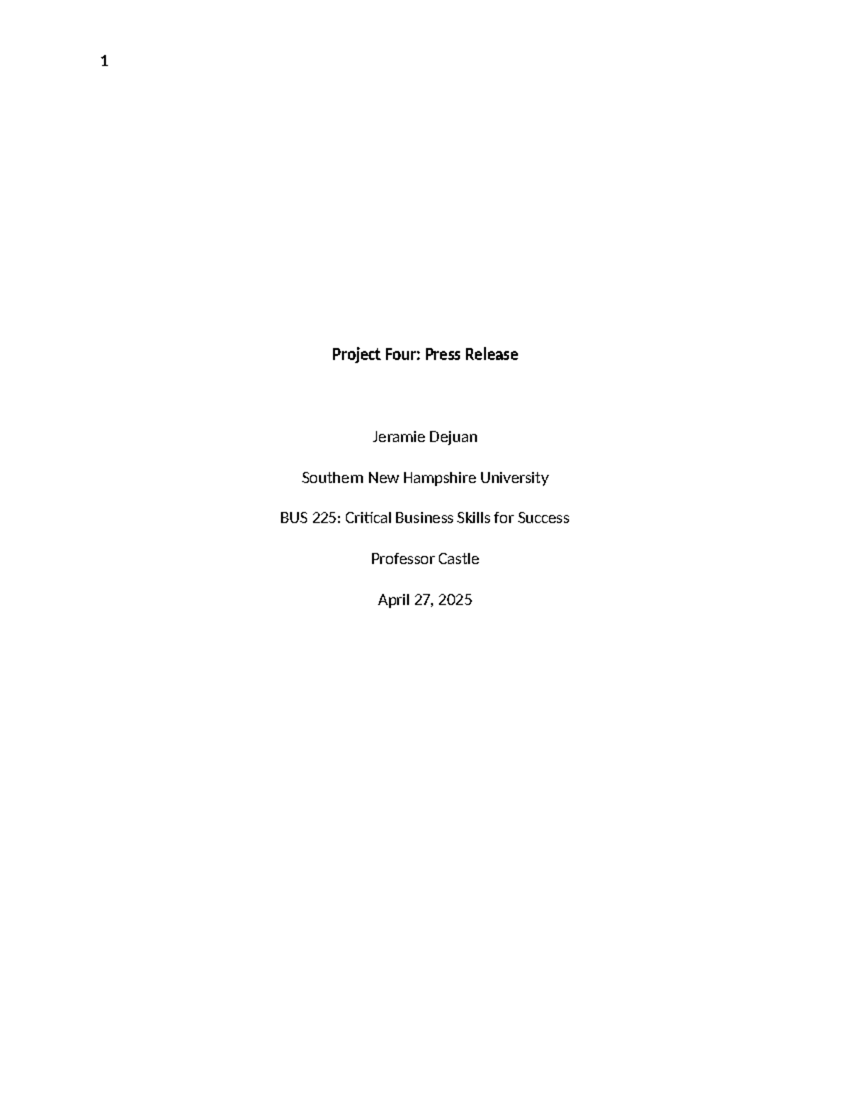 BUS 225: Project Four - Press Release on Motorcycle Engine Expansion ...