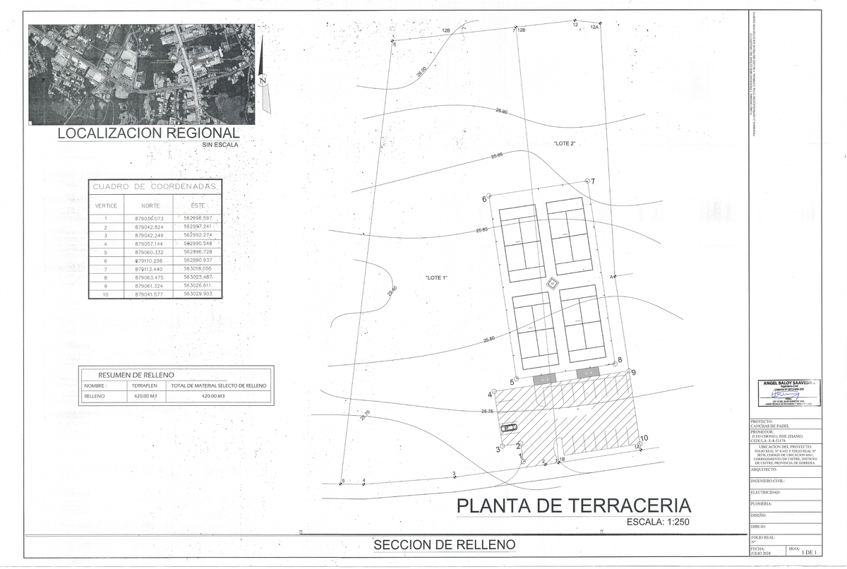 Plano de Terracería - 12 12B 712B 12A 6 25 LOCALIZACION REGIONAL SIN ESCALA "LOTE 2" 25 - Studocu