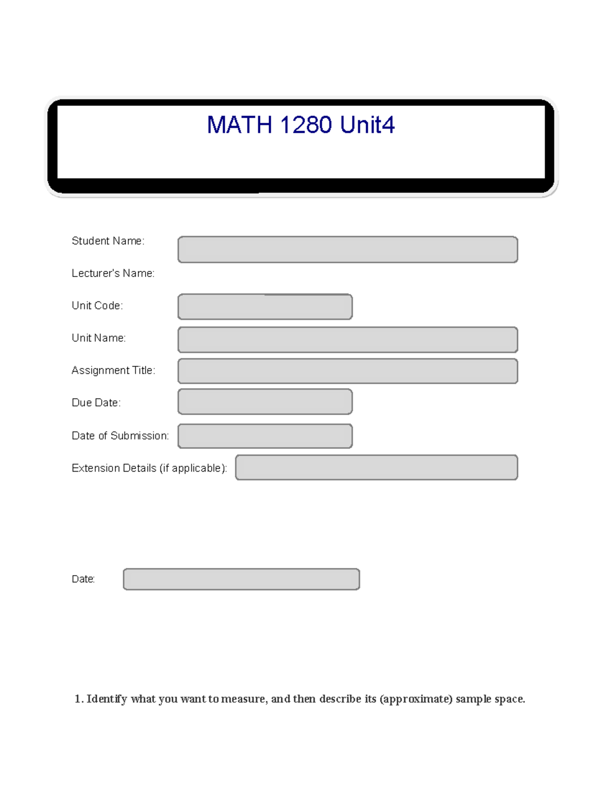 Answer 1 - Homework - Student Name: Lecturer’s Name: Unit Code: Unit Name: Assignment Title: Due ...