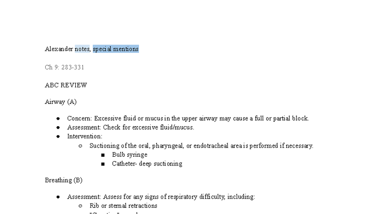 3500 - Unit 9 Lecture Notes: Neonatal Adaptations and Assessments - Studocu