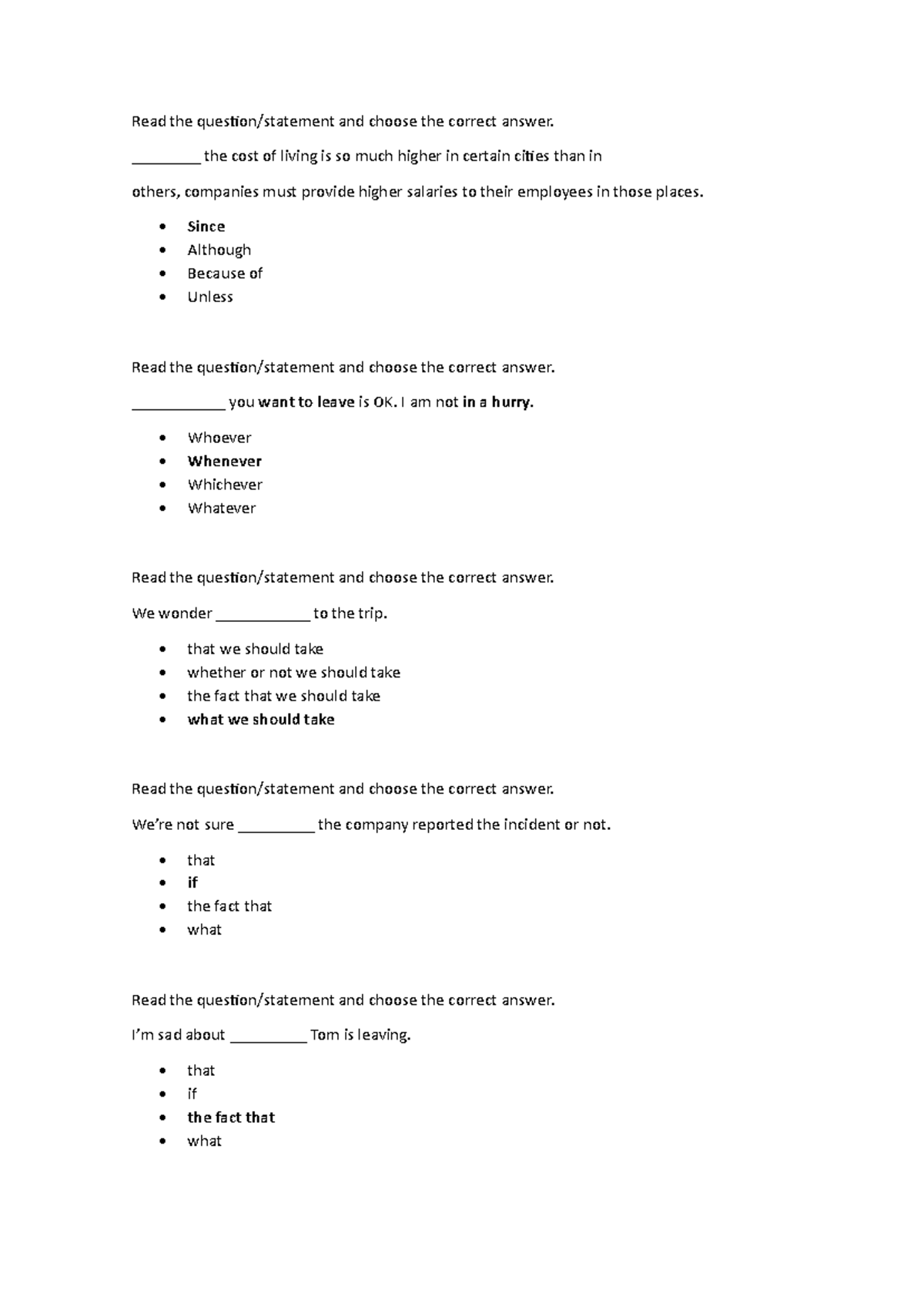 Quiz 3 AG3 - Understanding Sentence Structure and Choices - Studocu