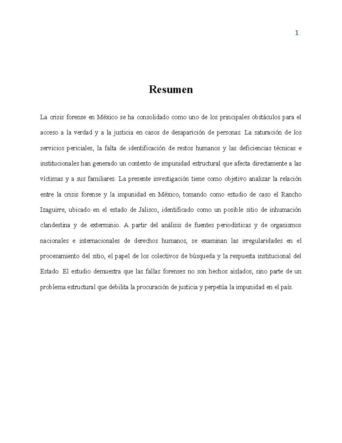 Análisis de la Crisis Forense y la Impunidad en México: Caso Rancho ...
