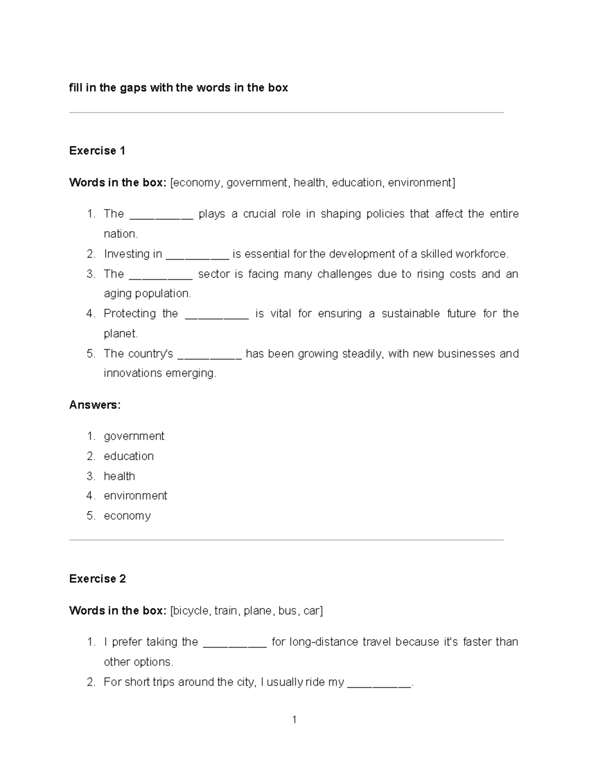 Part 1 - CĐR Reading Comprehension Exercises & Answer Key - Studocu