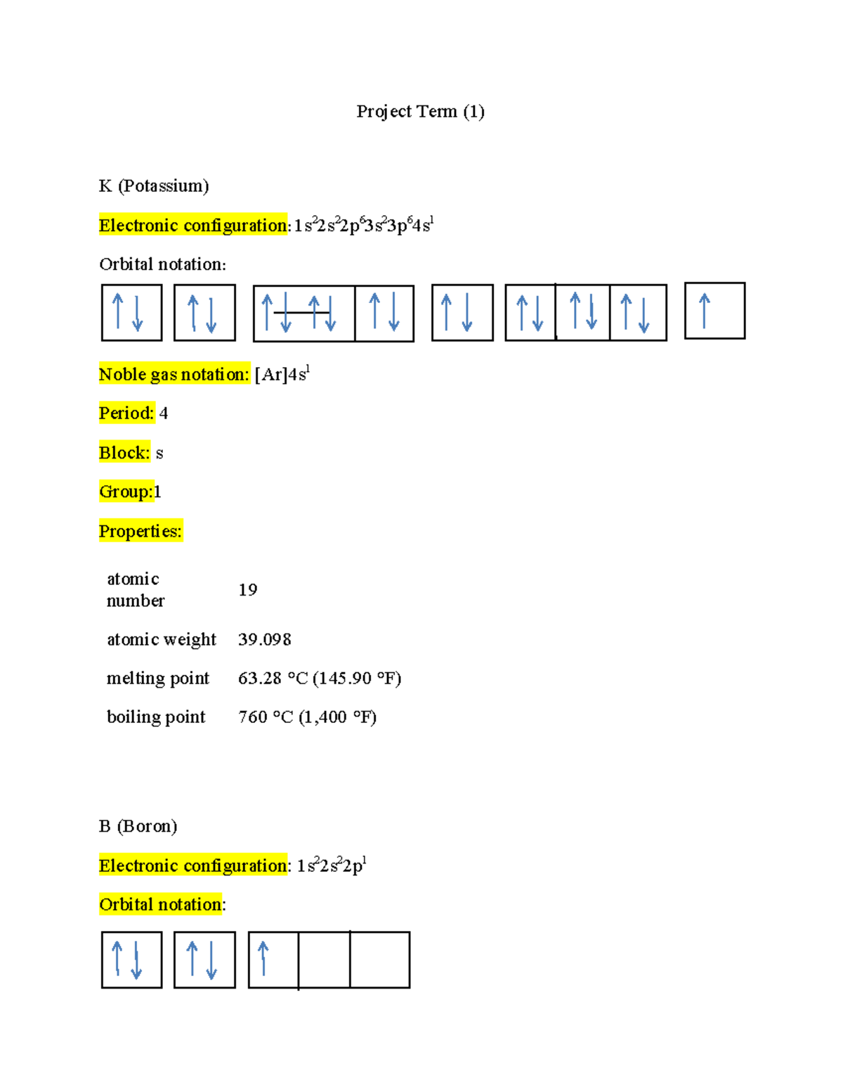 Chemistry - Electronic configuration - Egyptian British International ...