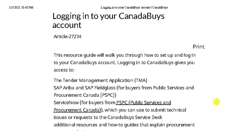 CanadaBuys Account Access Guide: Login & Setup Instructions - Studocu