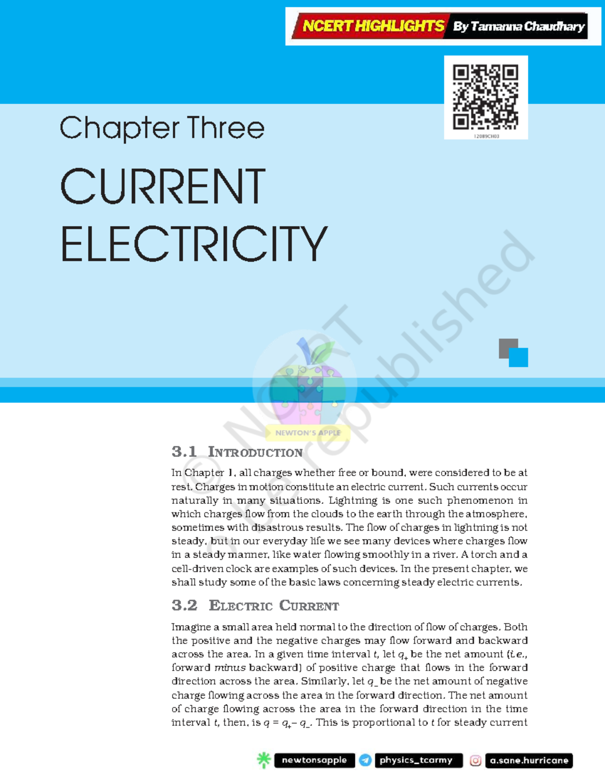 Chapter 3: Current Electricity - Key Concepts and Formulas - Studocu