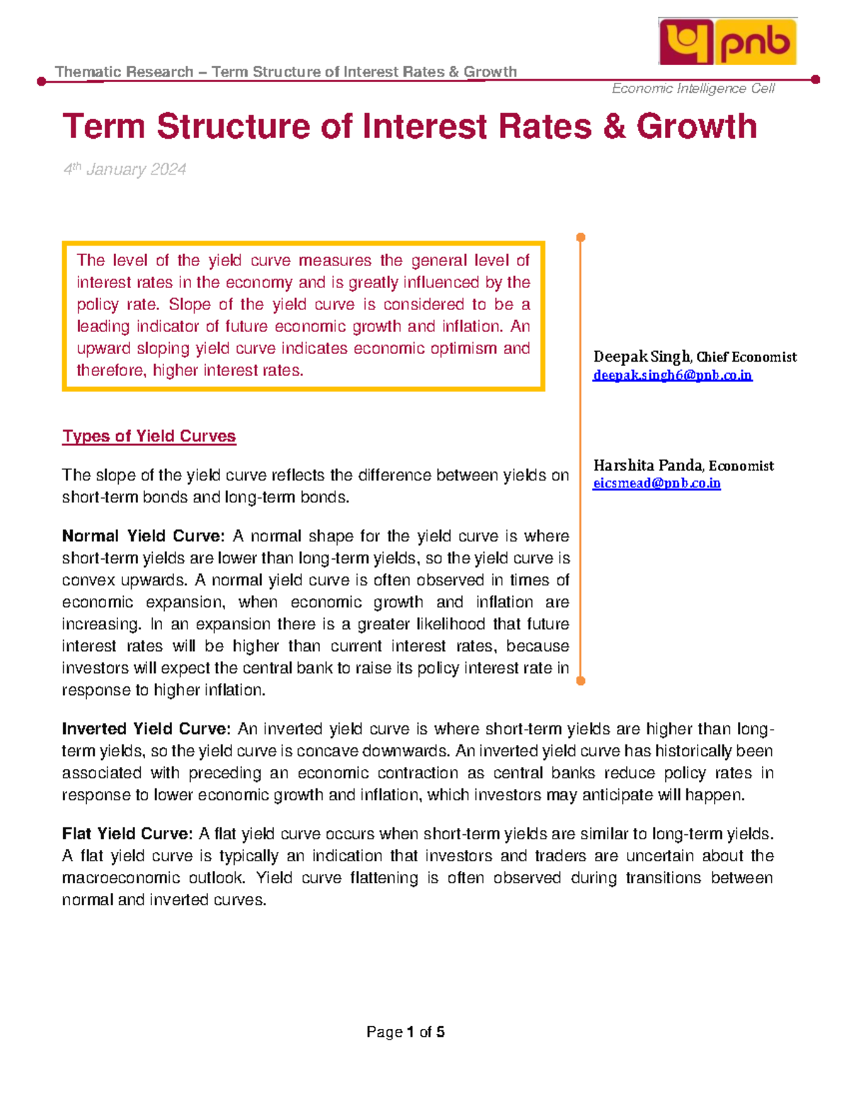 Thematic Research: Term Structure of Interest Rates Growth (ECO 101 ...