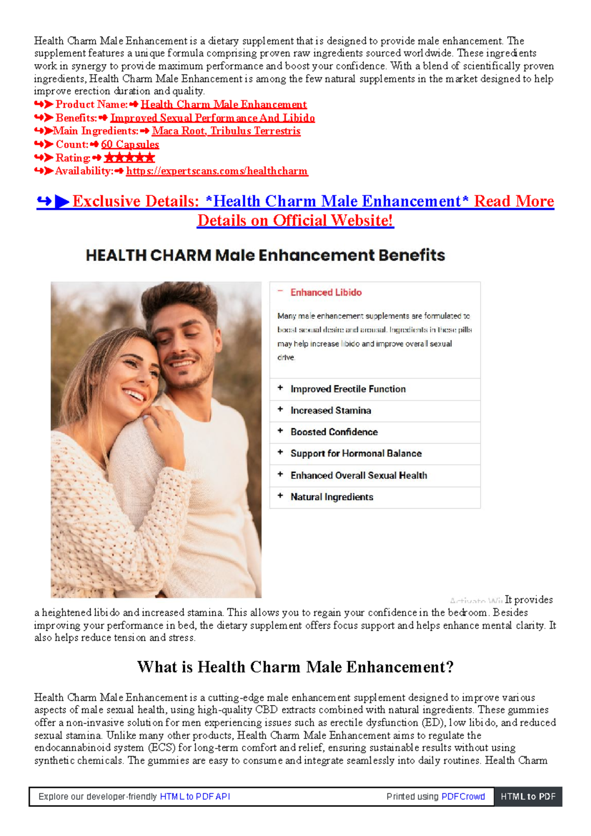 Health Charm Male Enhancement: A Comprehensive Review & Insights - Studocu