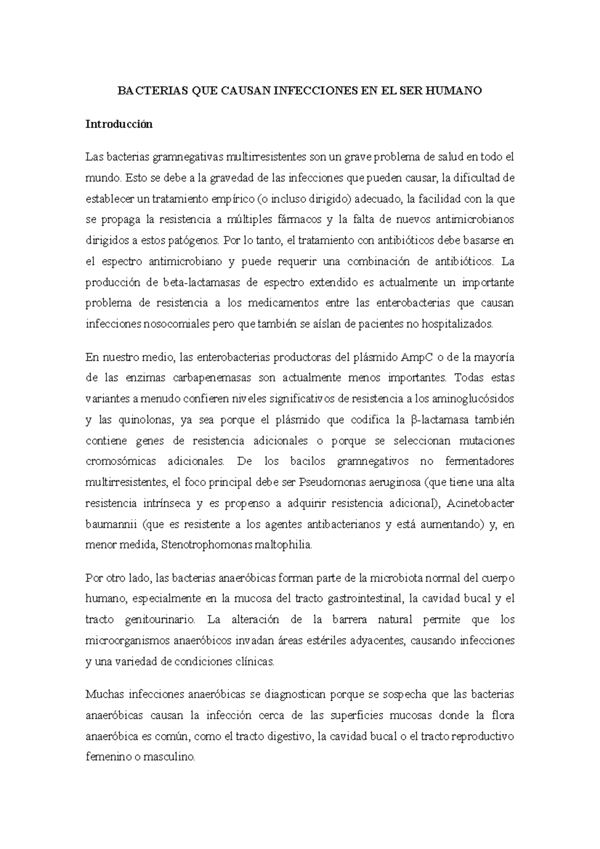 Bacterias QUE Causan Infecciones EN EL SER Humano - BACTERIAS QUE ...