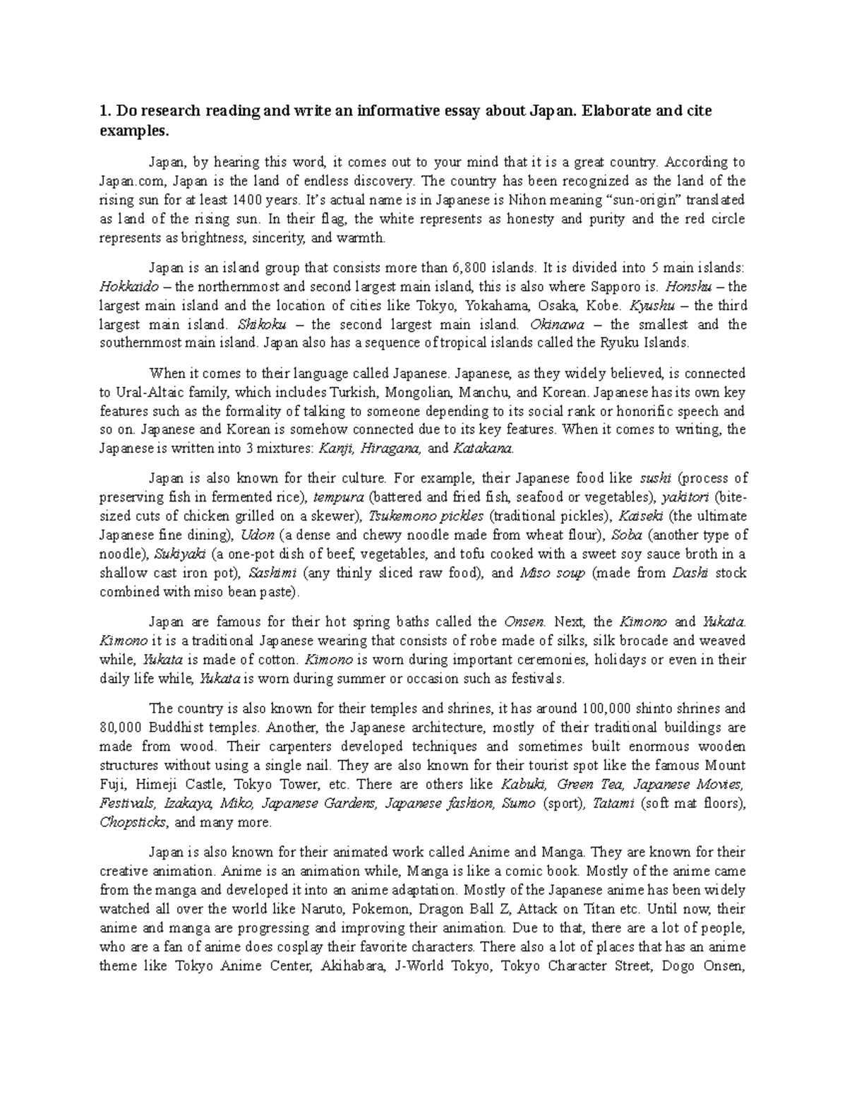 Japan: A Cultural Exploration and Language Learning Guide - Studocu