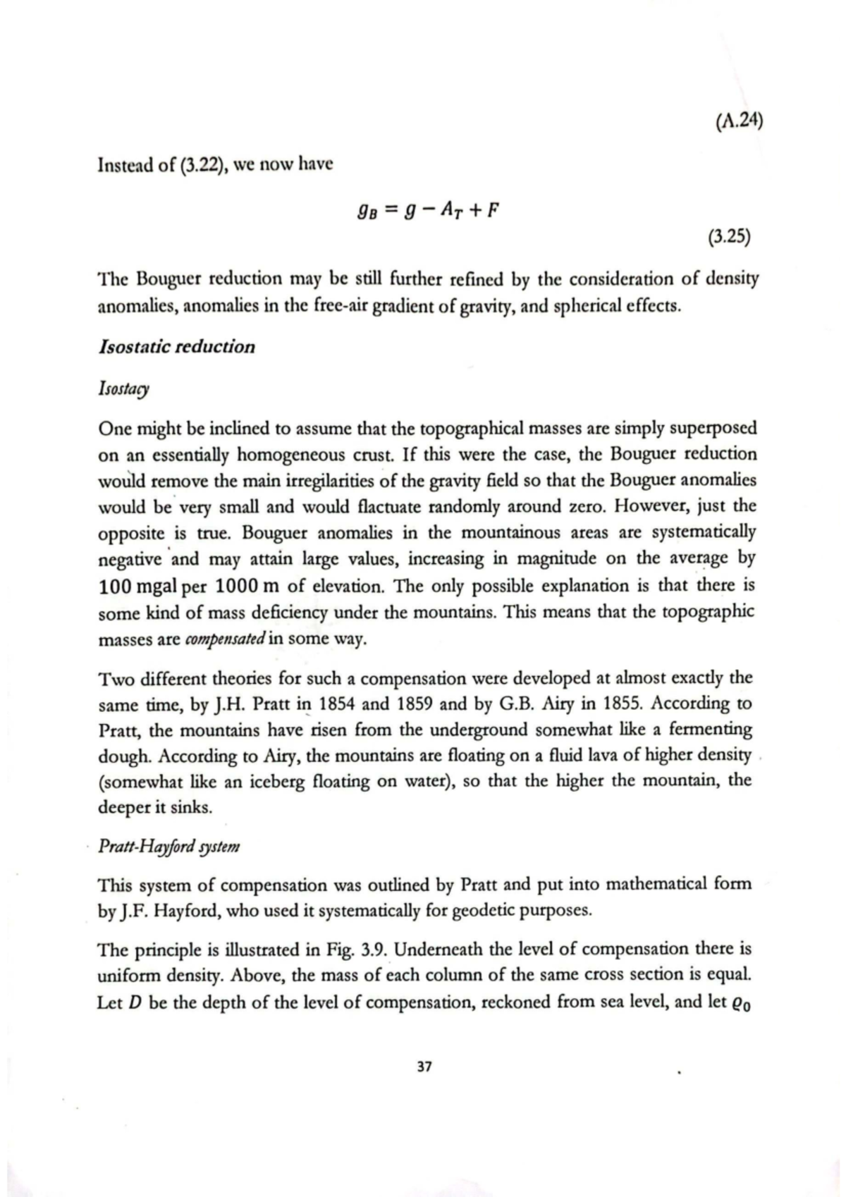 G 4a - Isostatic Compensation and Gravity Anomalies Analysis - Studocu