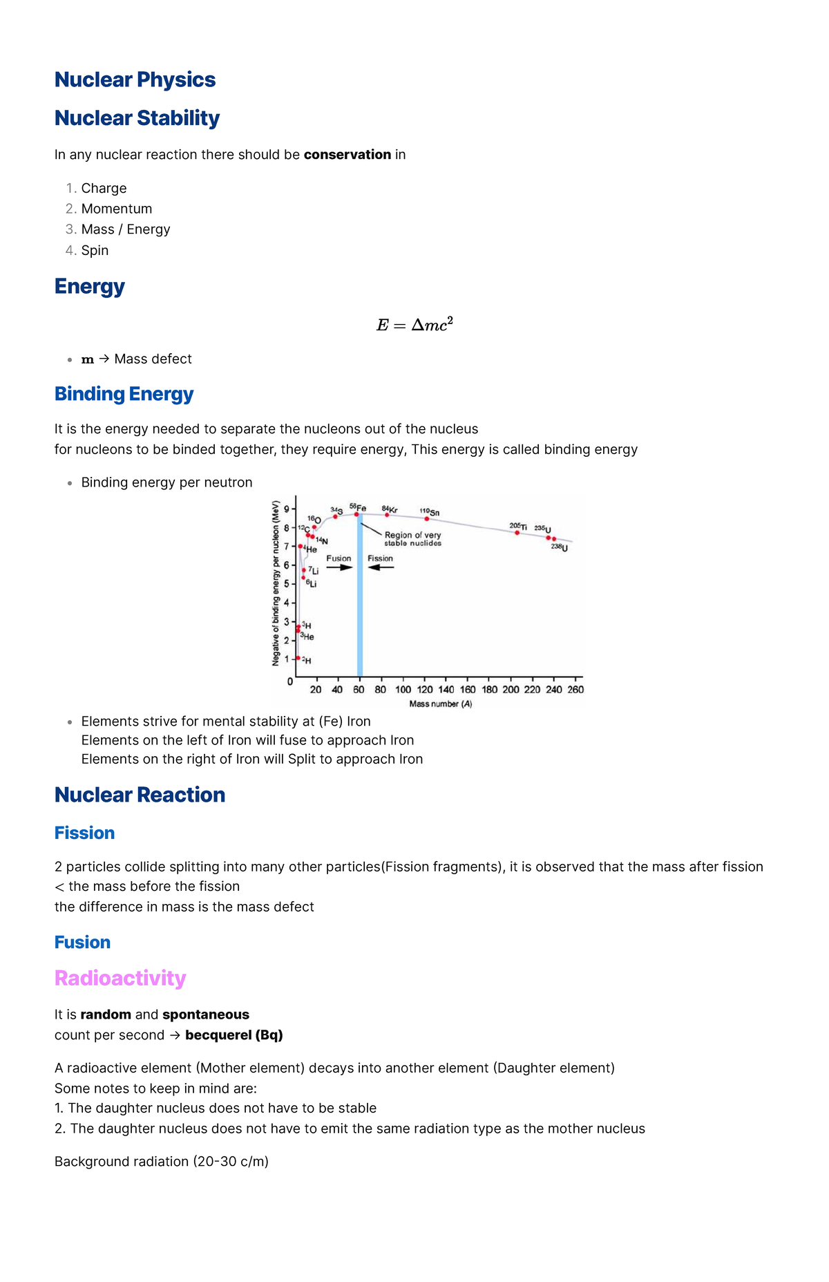 Nuclear Physics: Stability, Binding Energy, and Reactions - Studocu