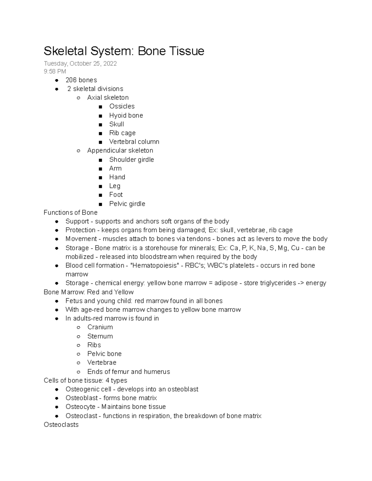 Skeletal System Bone Tissue - Skeletal System: Bone Tissue Tuesday ...