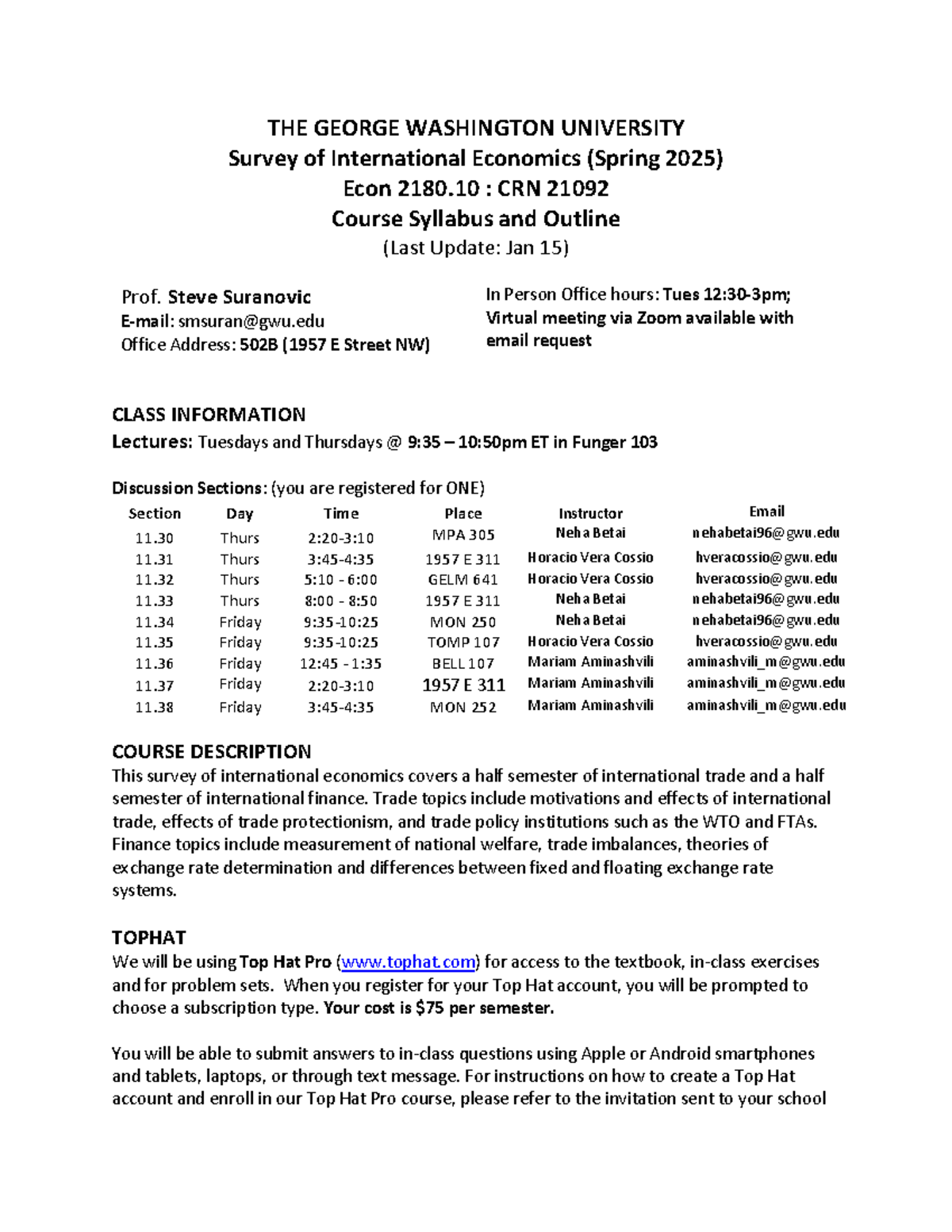 Econ 2180.10: Survey of International Economics Syllabus (Spring 2025 ...