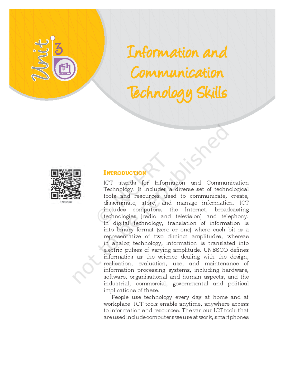 ICT Skills - LECTURE GUIDE - IntroductIon ICT stands for Information ...