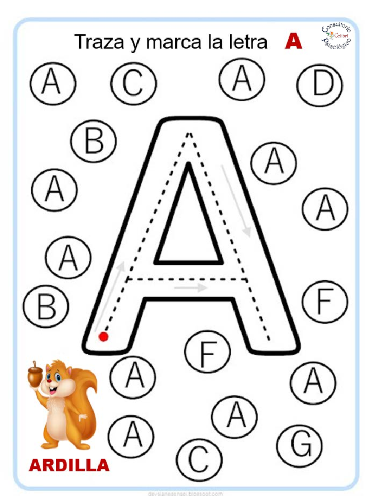 Trazar Y Marcar ABC - Aprendiendo el ABC - Consultorio Colibri Traza y ...