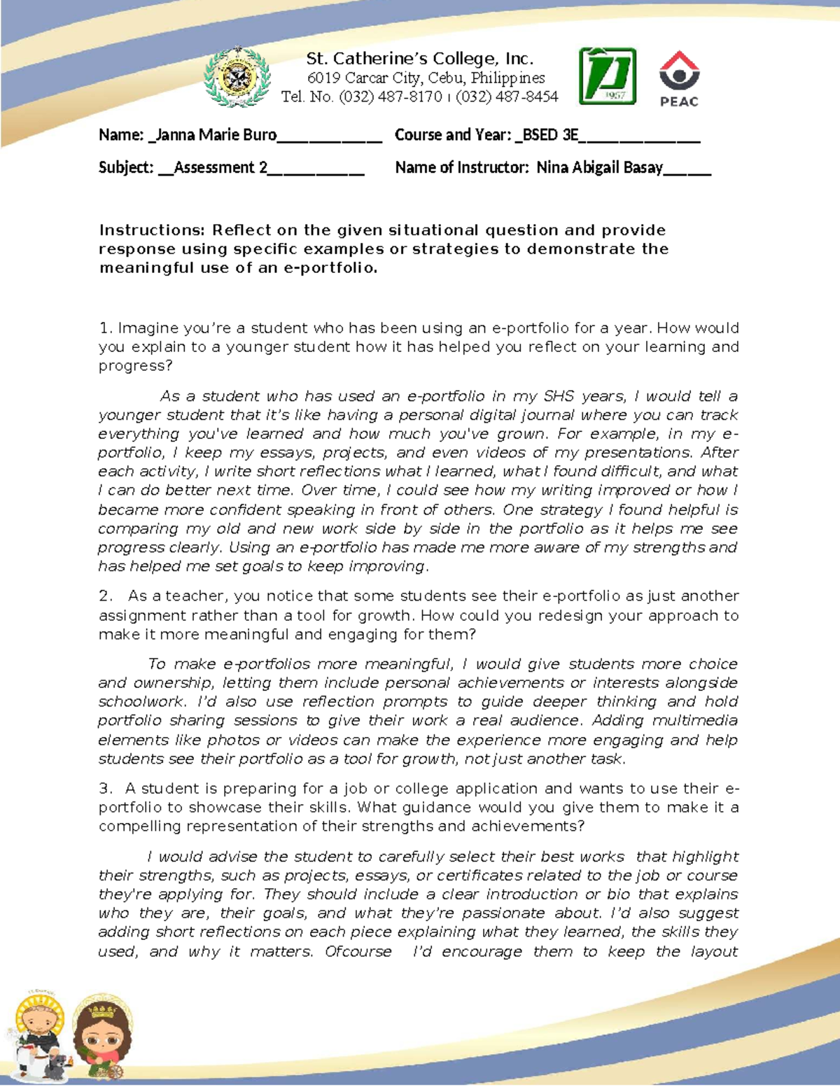 Activity-in-Assessment: Reflective Strategies for E-Portfolios - Studocu