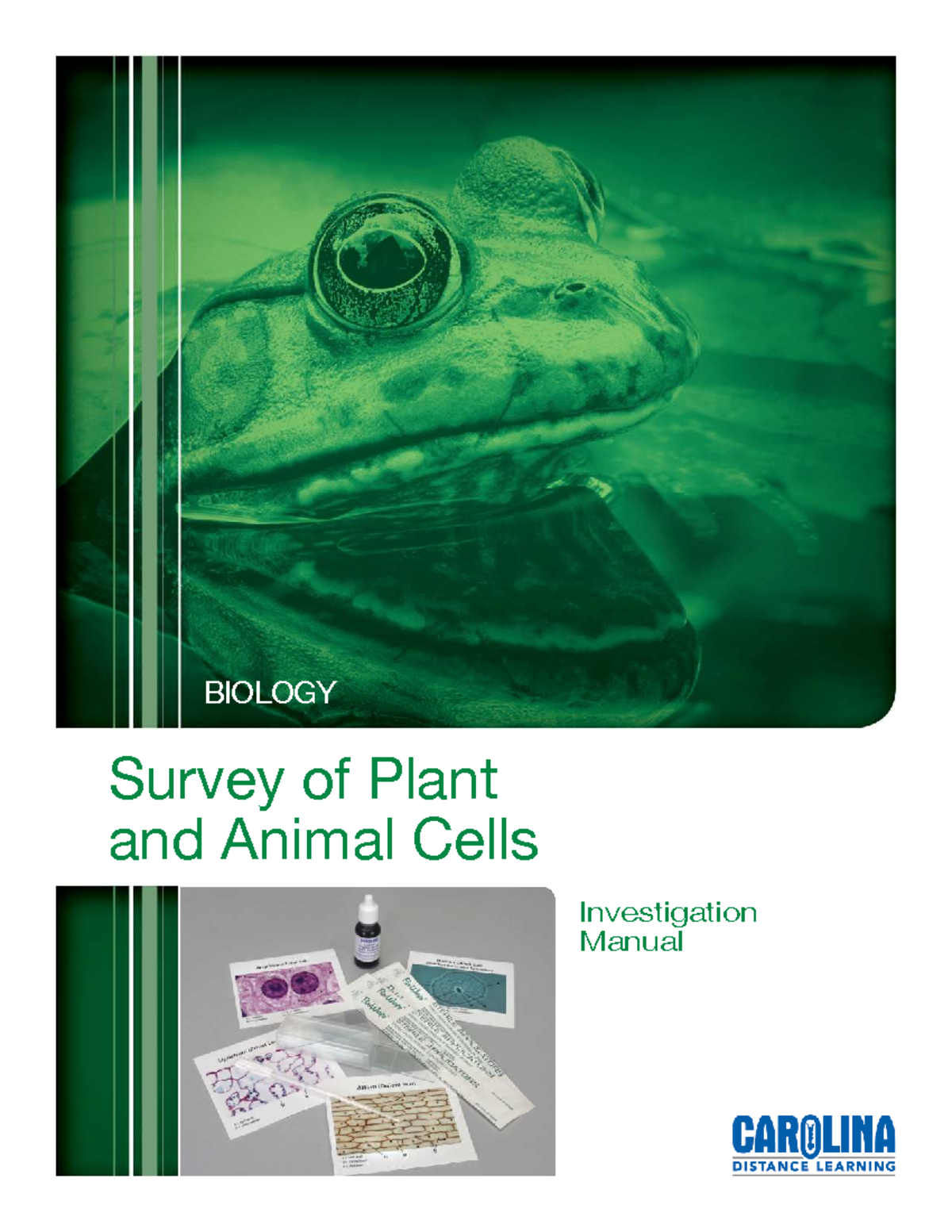 BIOLOGY 580162 Survey of Plant and Animal Cells Investigation Manual ...