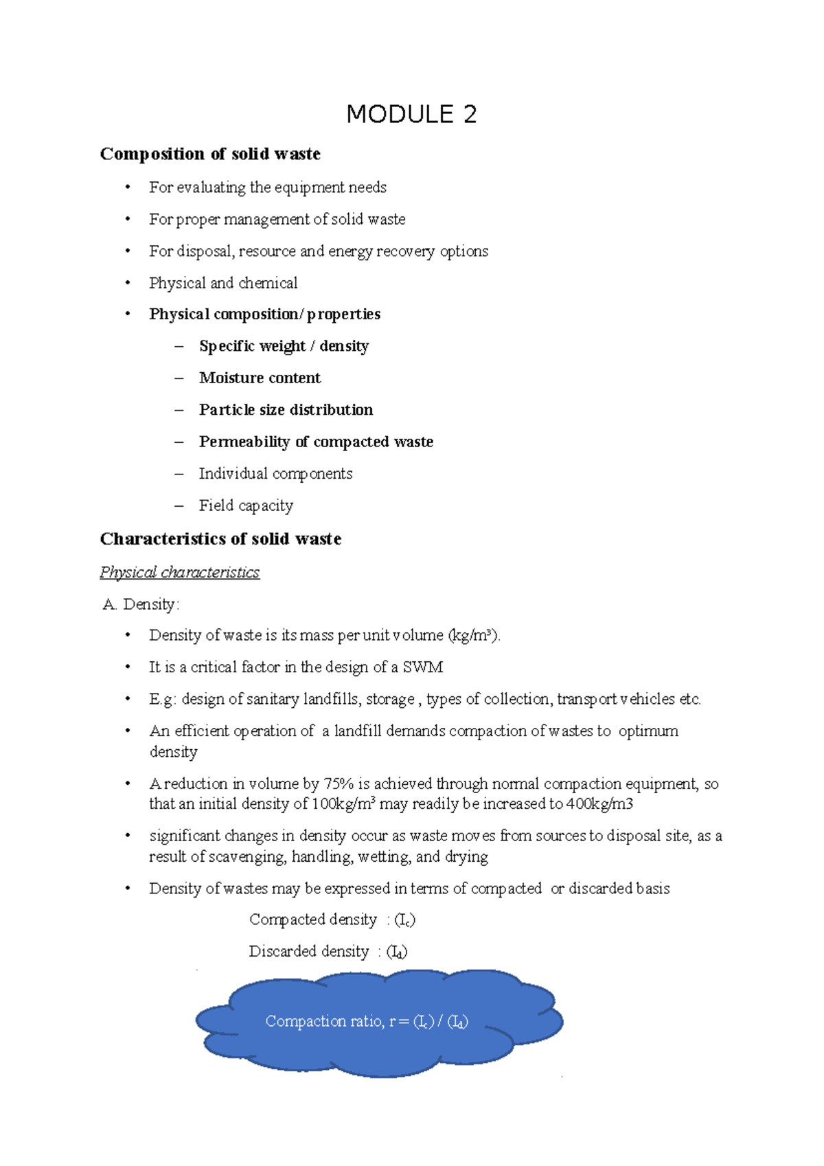 Module 2 MSW: Methods for Estimating Waste Generation Rates and ...