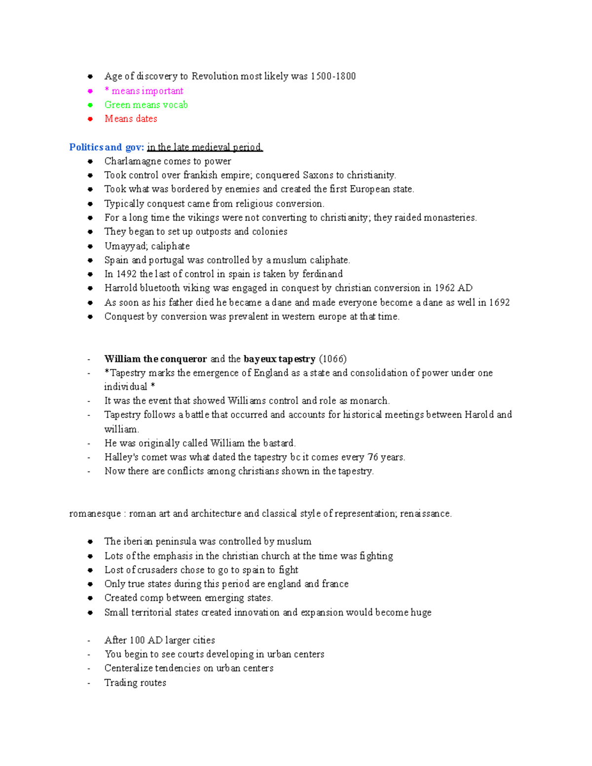 Civ notes - Age of discovery to Revolution most likely was 1500 ...