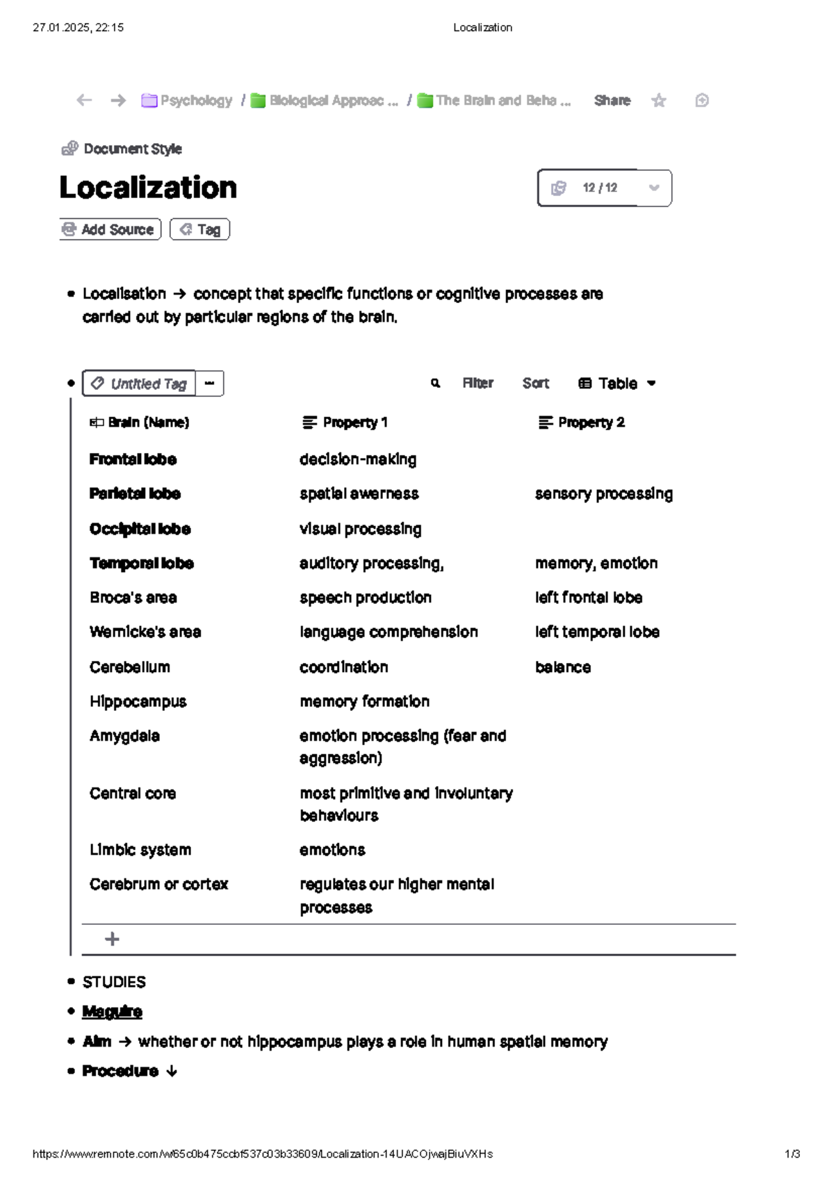 Localization in Psychology: Biological Approach to Brain and Behavior ...