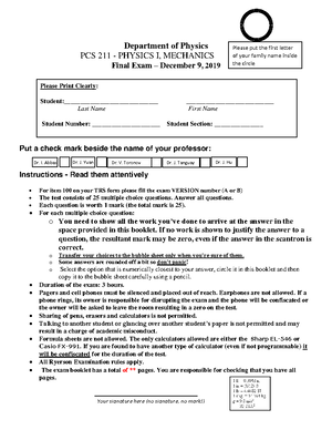 PCS211 Midterm 1 F2024 Solutions - Physics: Mechanics Midterm #1 Fall ...
