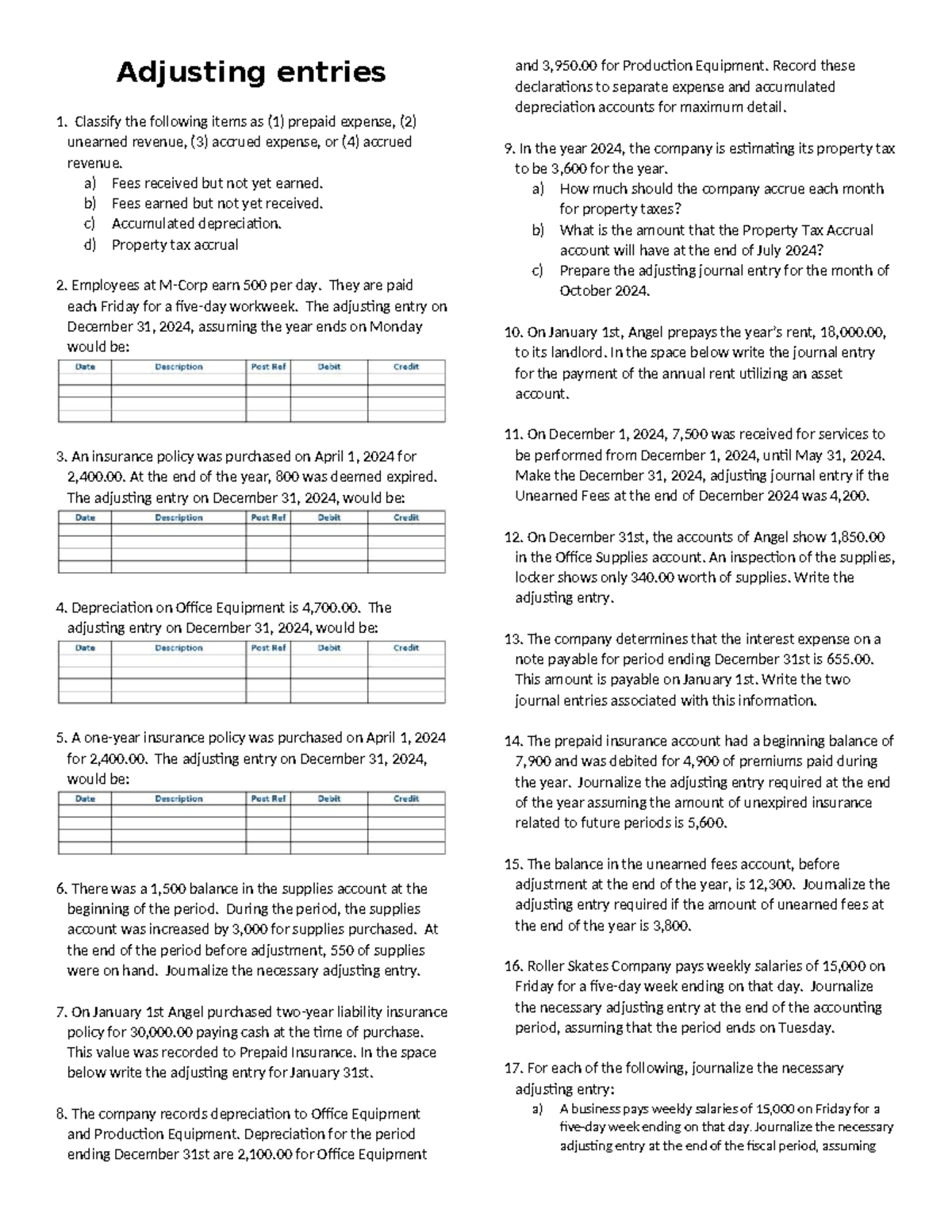 Adjusting Entries and Journalization for Accounting 101: EBS Review ...