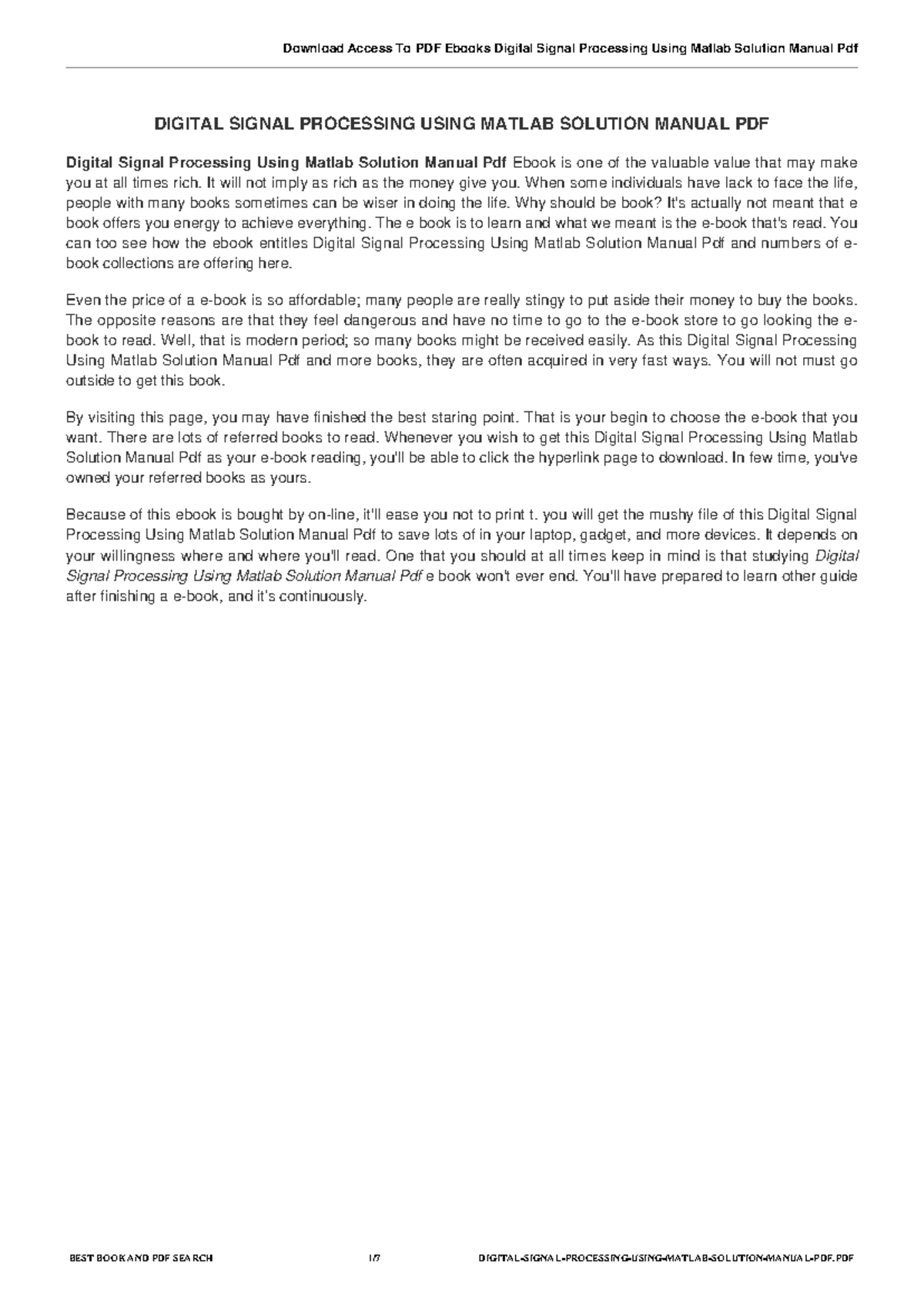 Digital-signal-processing-using-matlab-solution-manual-pdf compress ...