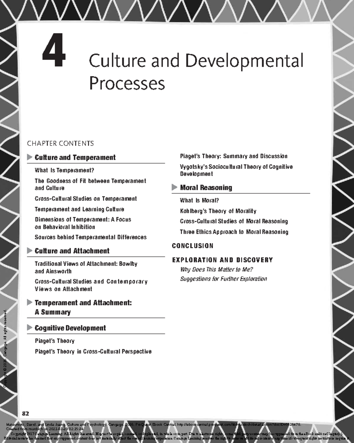 Culture and Psychology - Ch 4: Cross-Cultural Developmental Processes ...