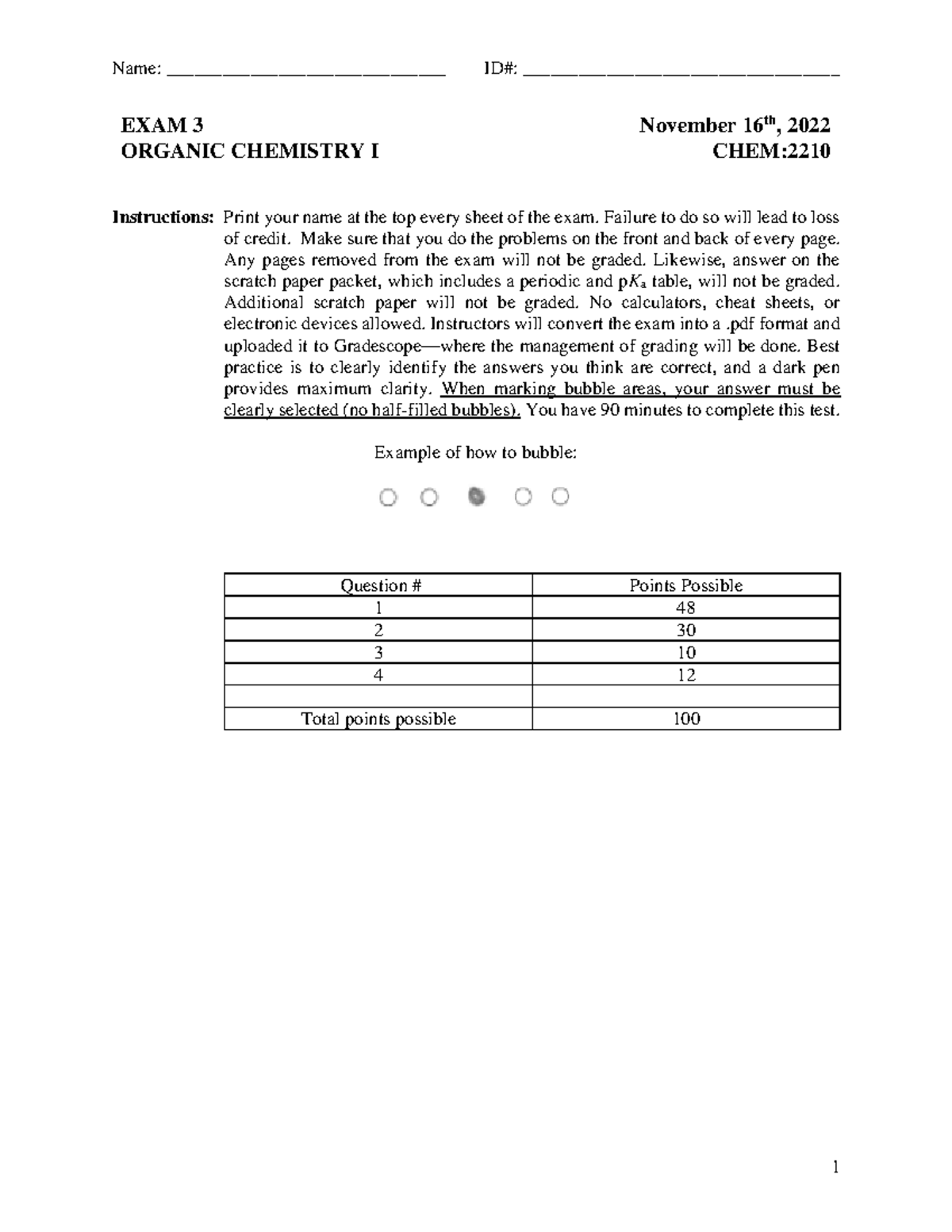 Organic Chem I - CHEM Final Exam 3 Review Guide - Studocu
