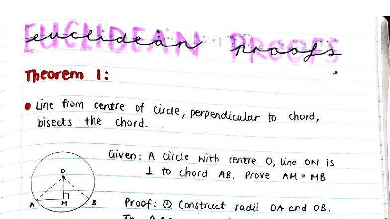 Euclidean Geometry Class Notes: Proofs and Theorems (20251210) - Studocu