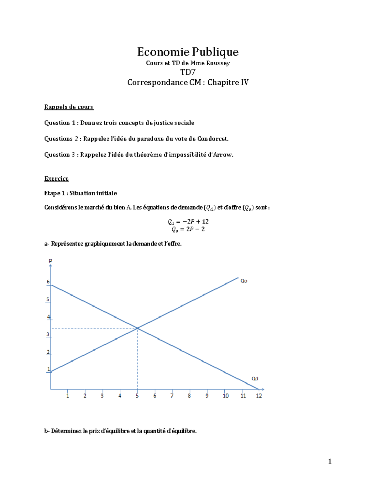 Economie Publique - TD7 corrigé - Economie Publique Cours et TD de Mme ...