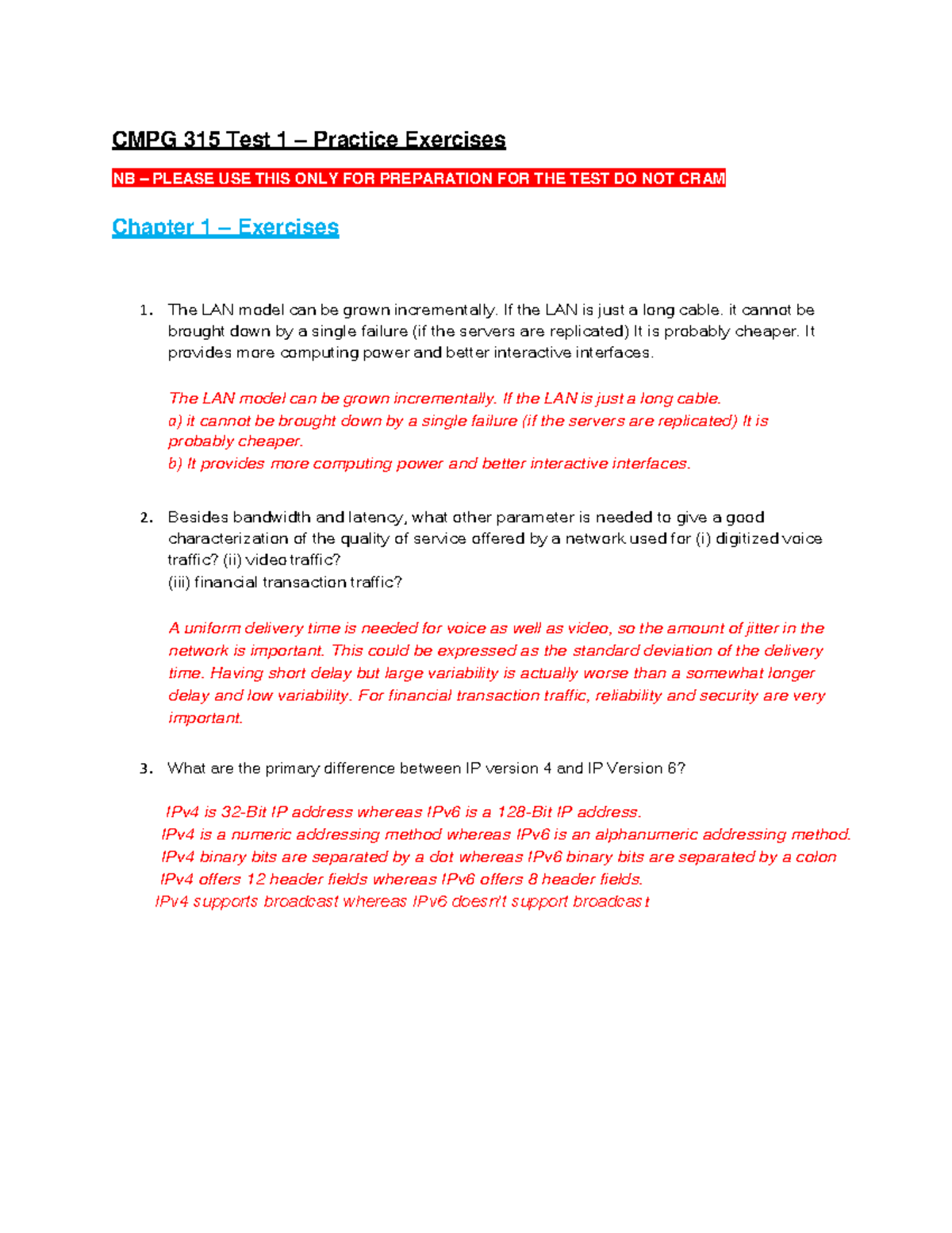 1 CMPG315 Test 1 Practice Exercises - CMPG 315 Test 1 – Practice ...