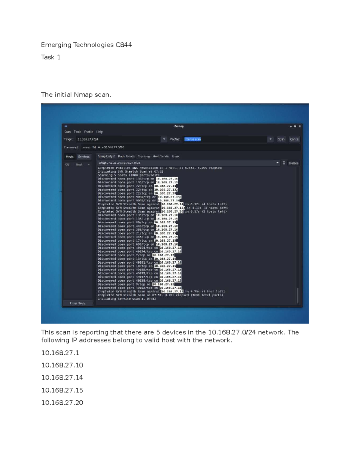 Task 1 - Vulnerability Assessment in Emerging Tech C844 - Studocu