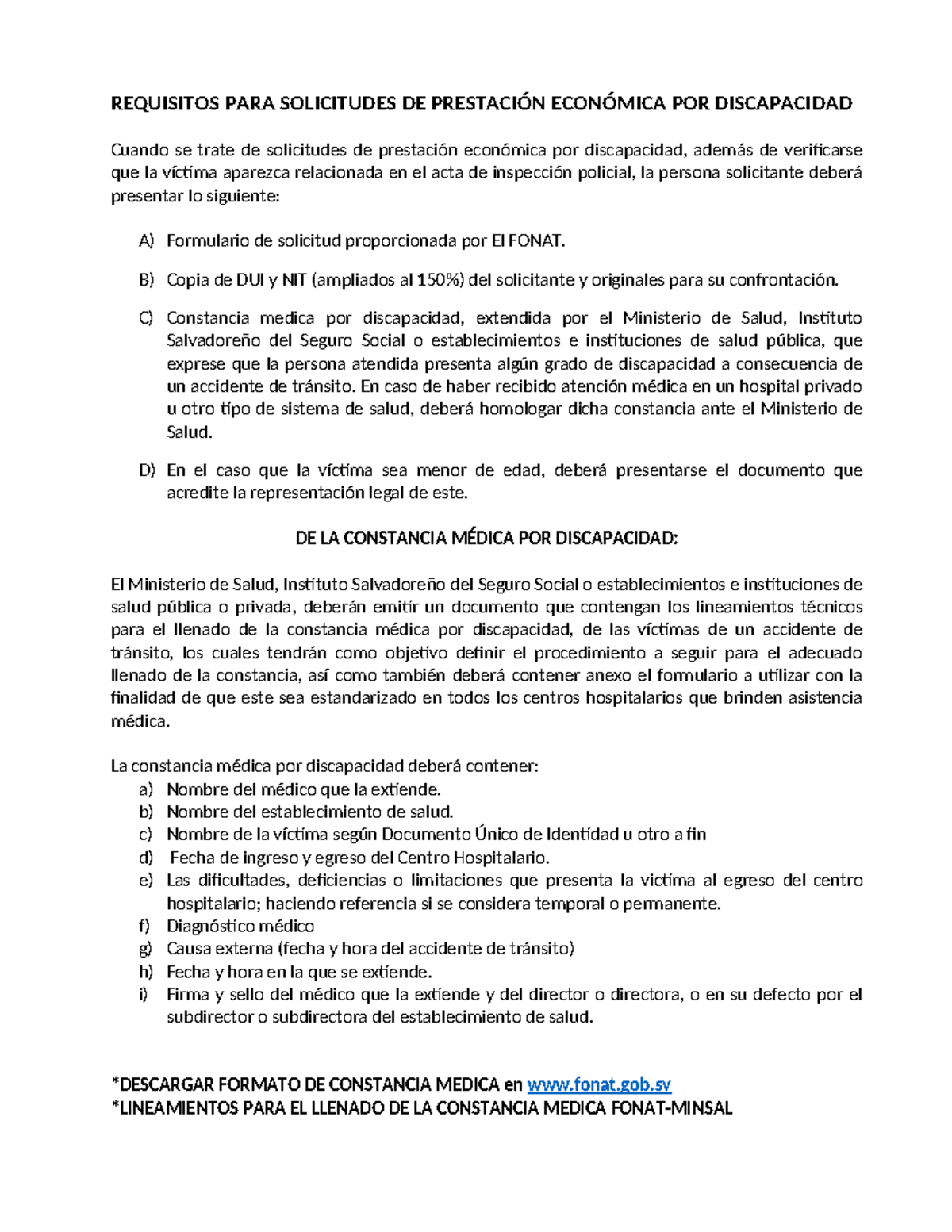 Requisitos para Solicitudes de Prestación Económica por Discapacidad y ...