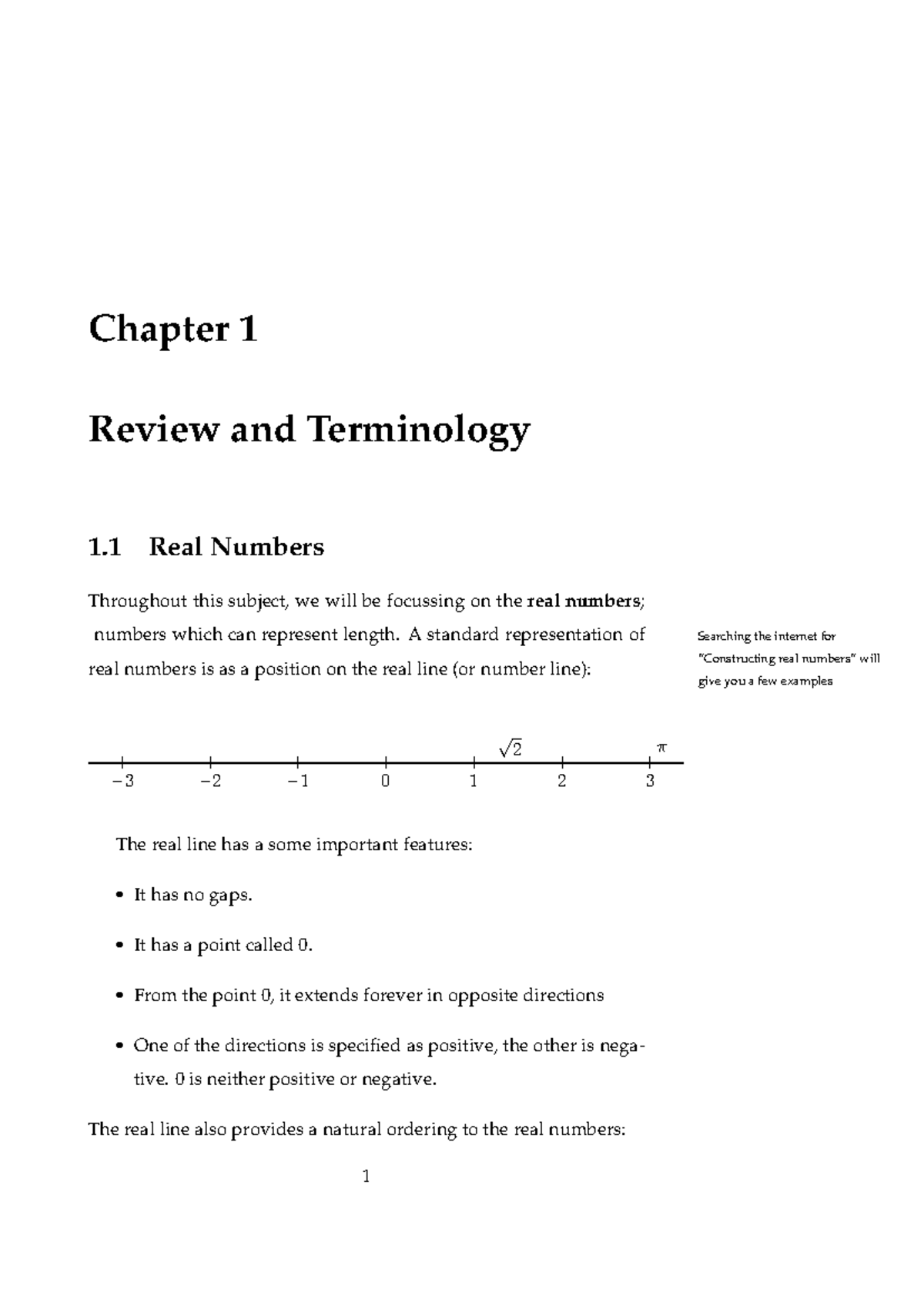 M1 Chapter 1 Review Of Real Numbers And Sets Studocu