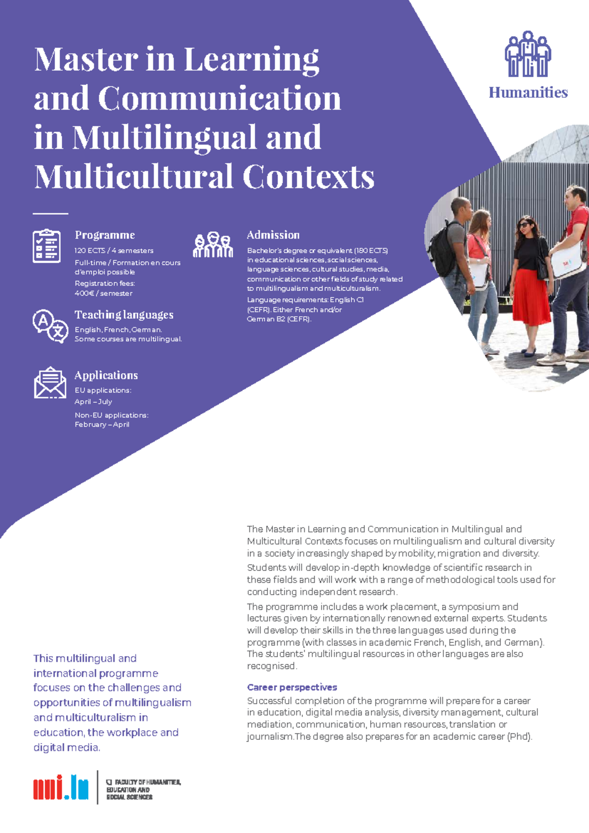 MA in Learning & Communication: Multilingual & Multicultural Contexts ...