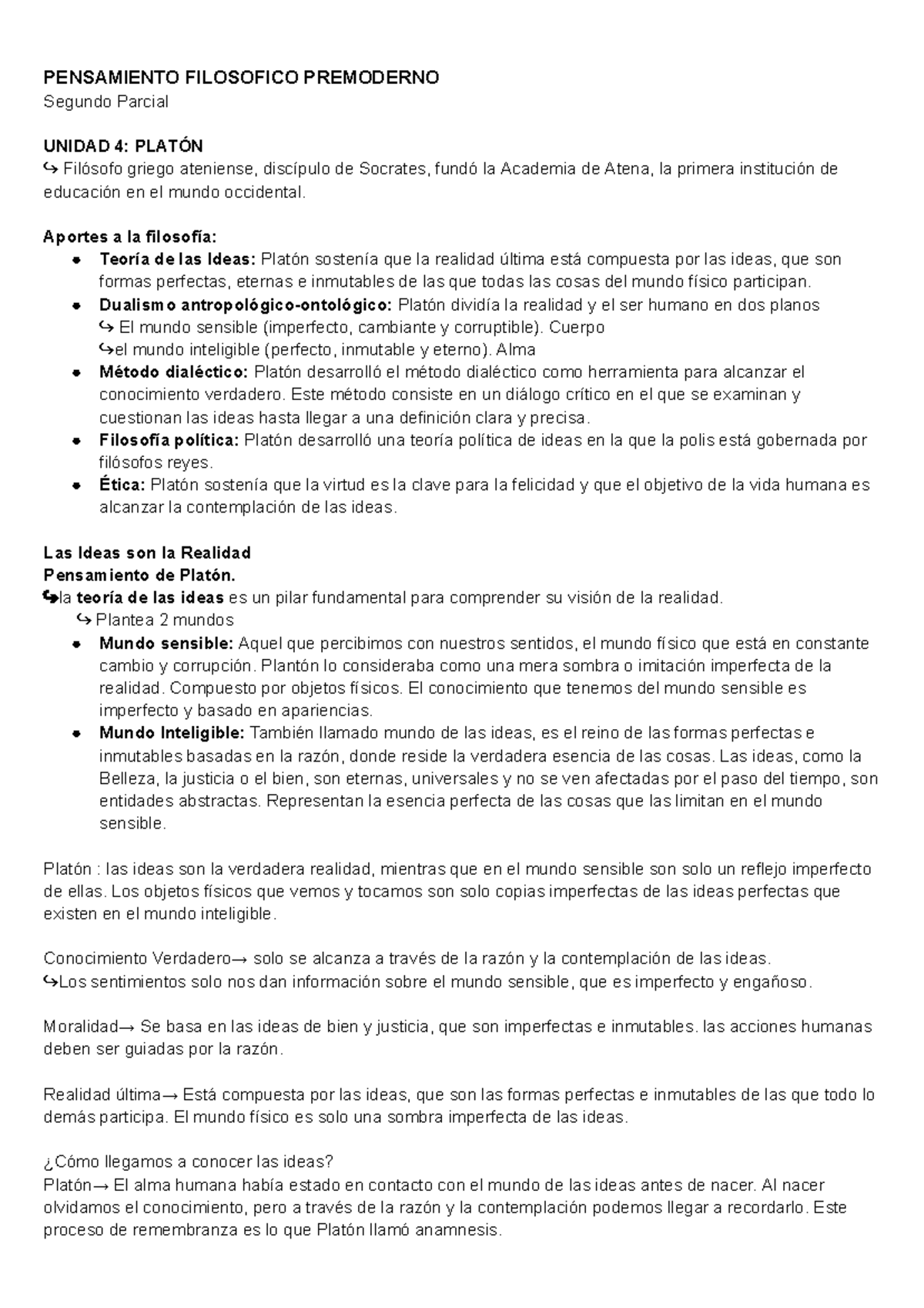 Platón: Teoría de las Ideas y su Impacto en la Filosofía (FILOSOFICO ...