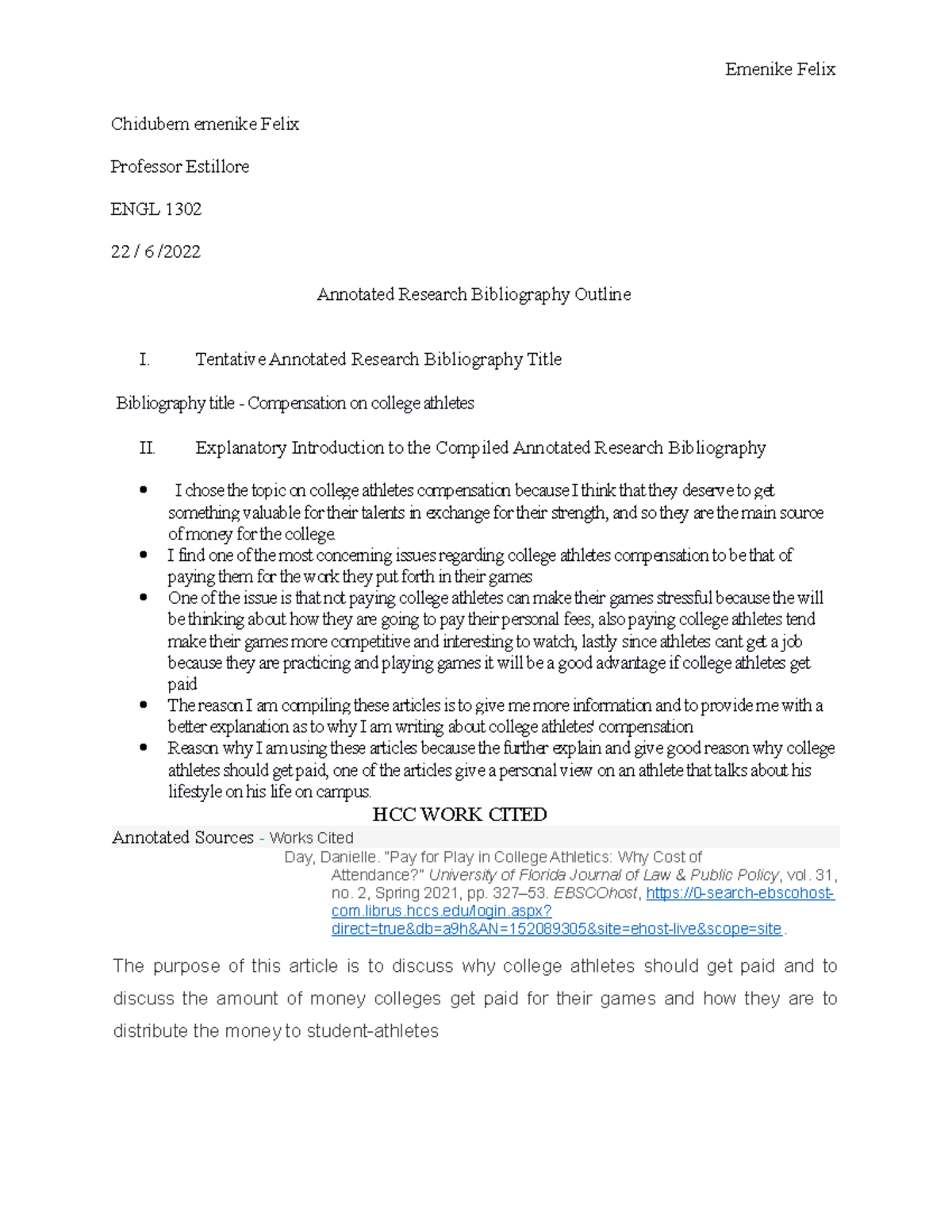 Annotated Research Bibliography - Tentative Annotated Research ...