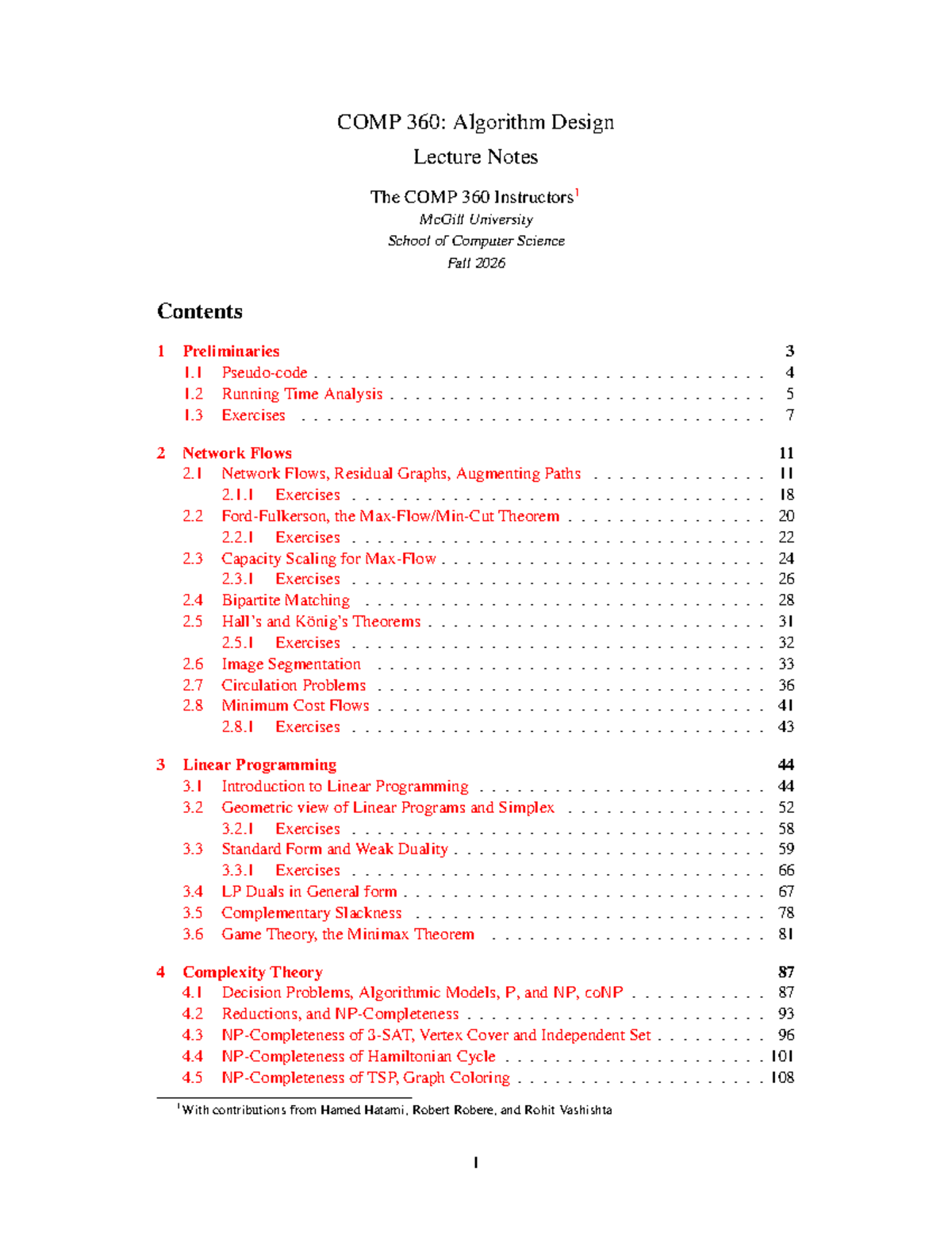 COMP 360: Algorithm Design Lecture Notes Summary - Studocu