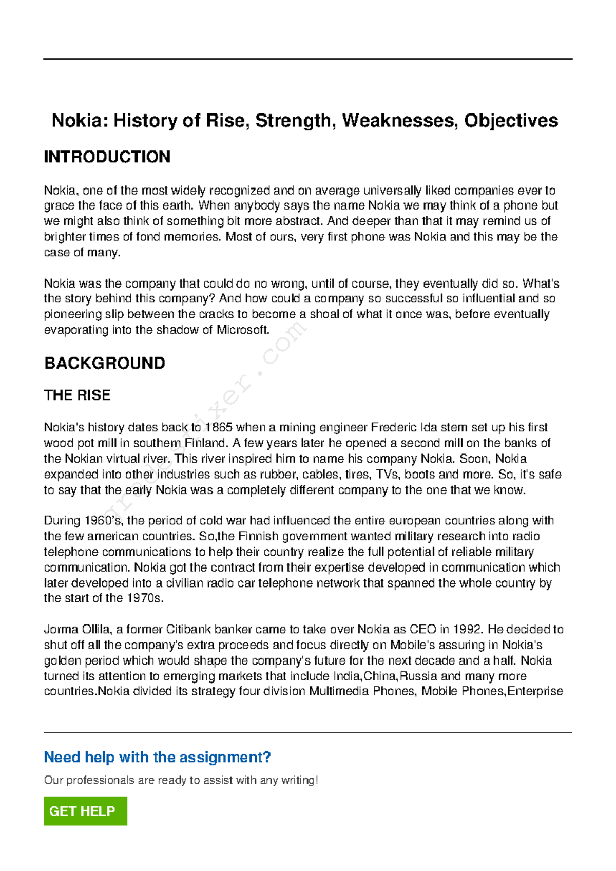 Nokia's Evolution: Rise, Challenges, and Future Objectives Analysis ...