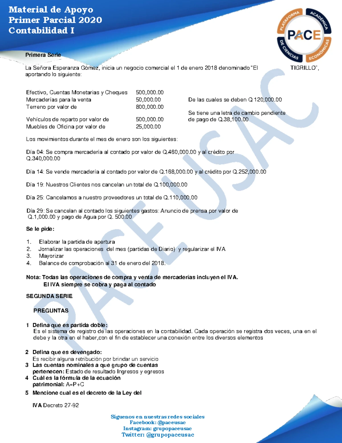 Material de Apoyo Contabilidad II 2025 - Teoría y Ejercicios Primer Parcial - Studocu