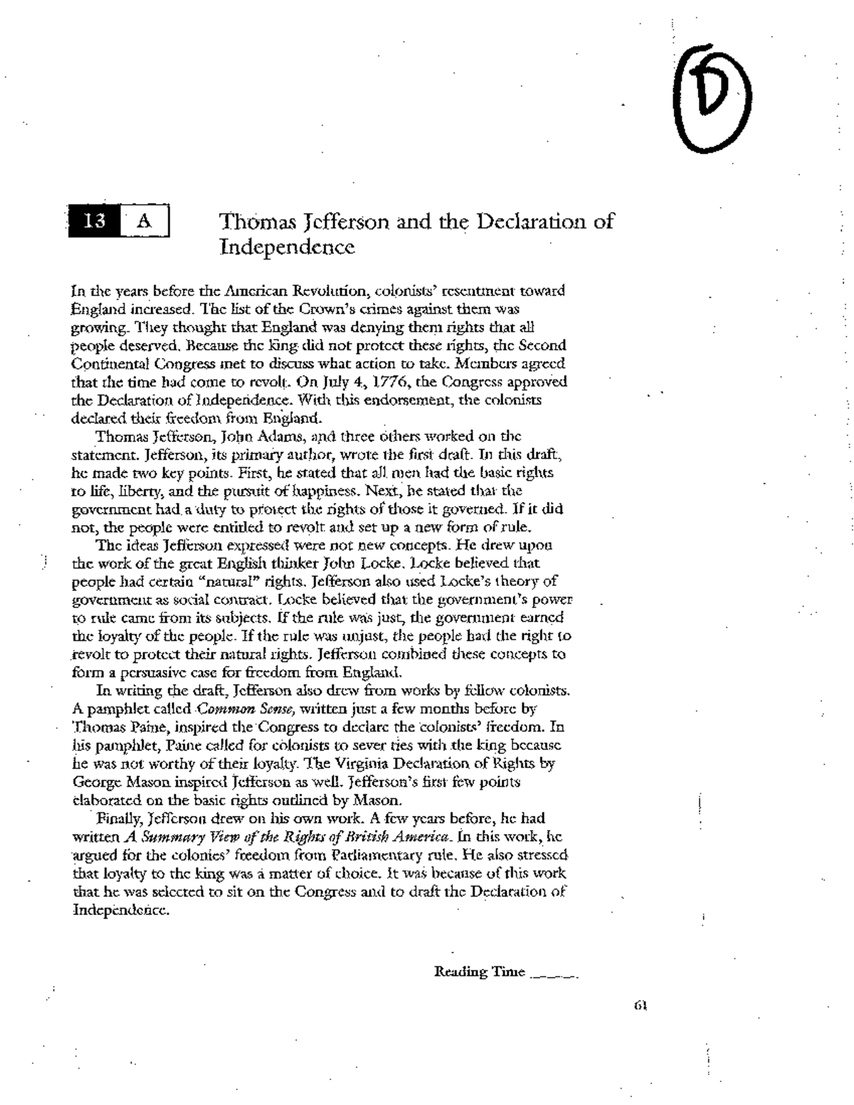 Copy of Thomas Jefferson and the DOI - 13 Thomas Jefferson and the ...